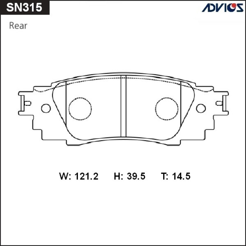 Задние дисковые колодки SN315 | ADVICS